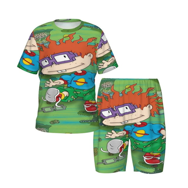 Kids Rugrats Pajama Set Kids Cartoon Tee Shirt And Short Set 2PCS Short ...