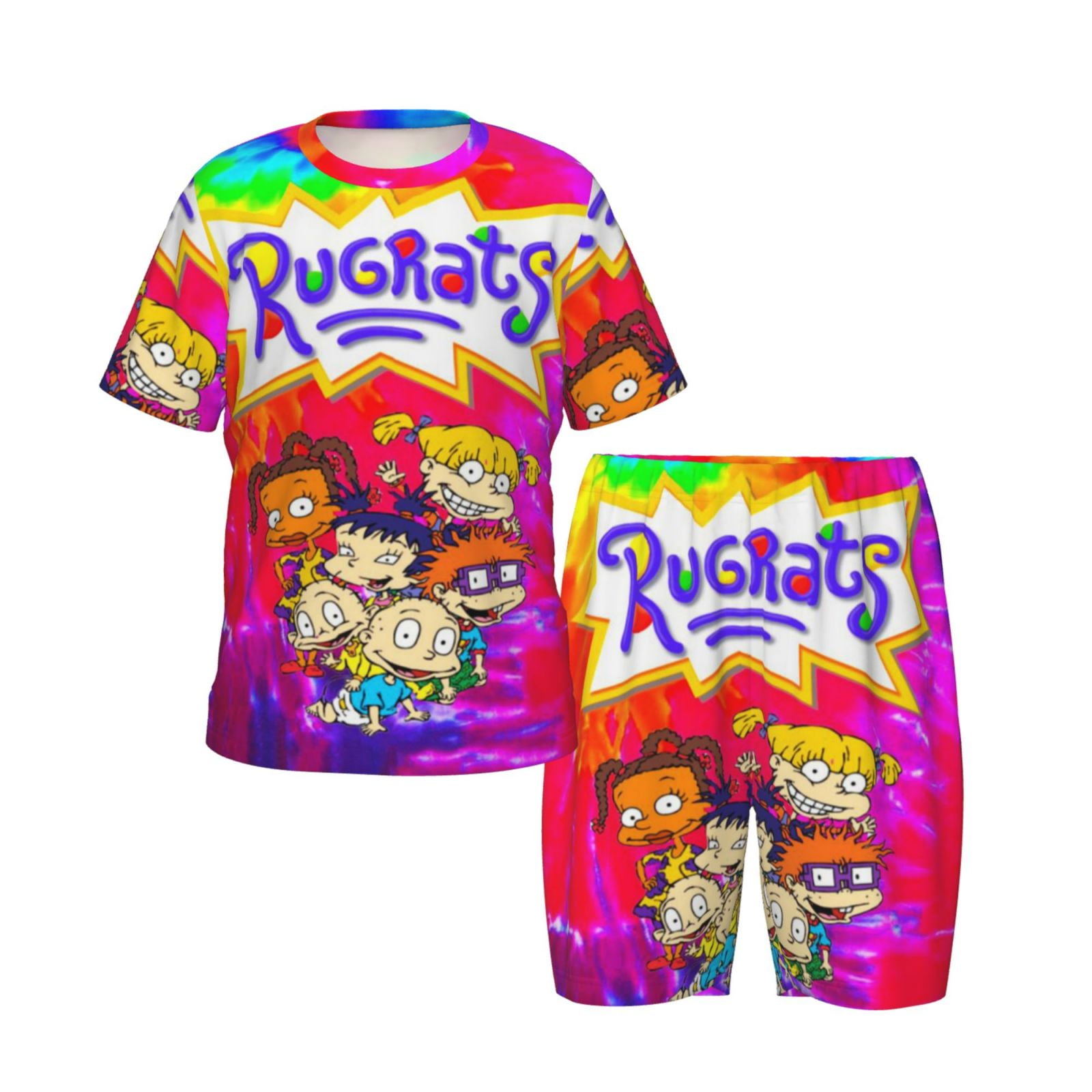 Kids Rugrats Pajama Set Kids Cartoon Tee Shirt And Short Set 2PCS Short ...