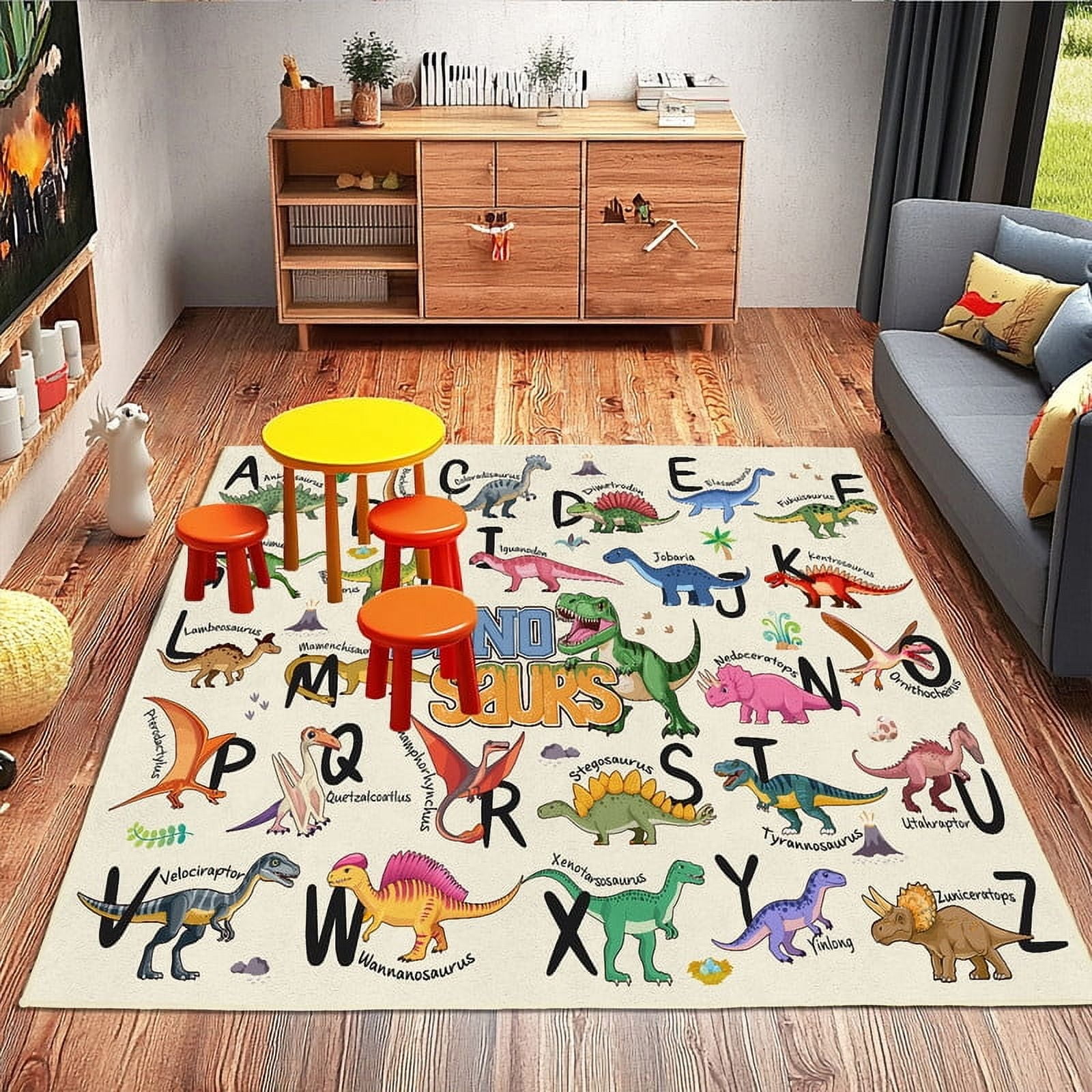 Kids Rugs for Playroom, Educational Rug for Learn The ABC Alphabet ...