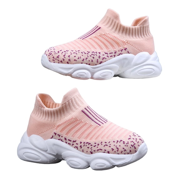 Kids Running Shoes Elastic Knit Boys Girls Sock Sneakers Comfy Arch ...