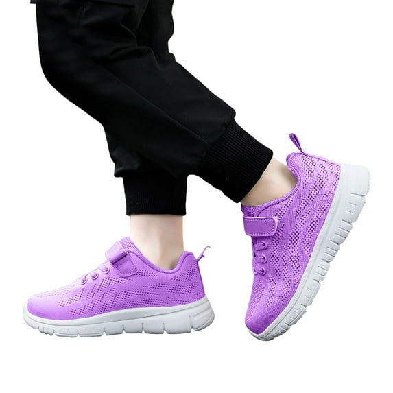 Kids Running Shoes Girls Solid Color Mesh Sneakers Soft Sole Orthopedic ...
