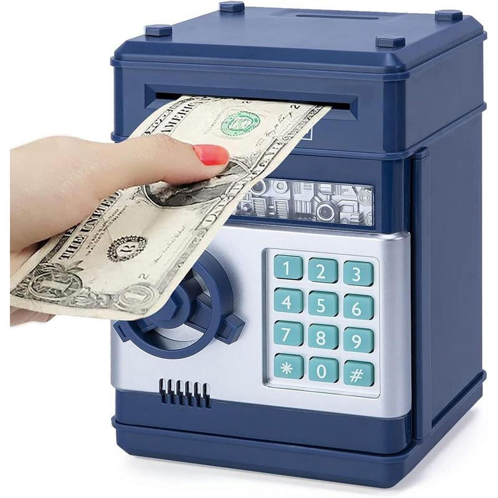 Kids Safe Deposit Box, 1 Count Automatic Rolling Money Saving Box ...
