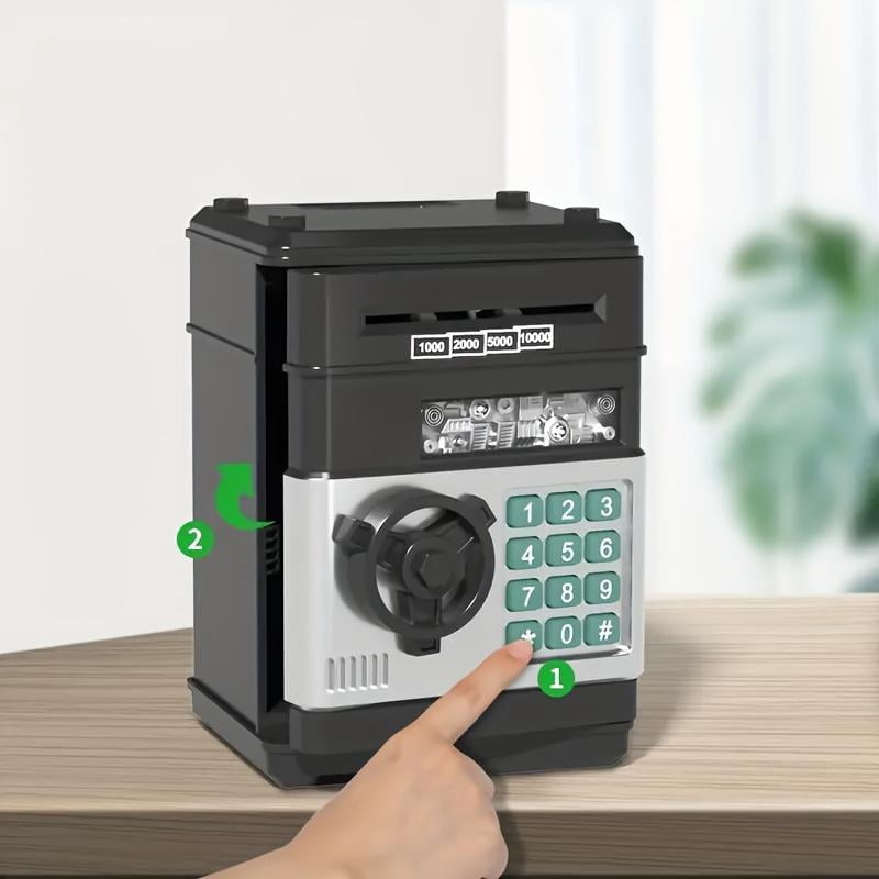 Kids Safe Deposit Box, Automatic Rolling Money Cash Saving Box, Saving ...