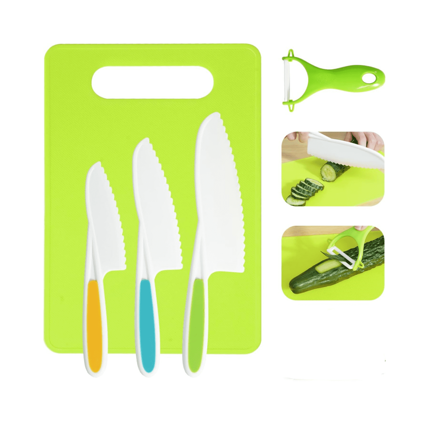 Kids Safe Knives,Kids Cooking Sets,Toddler Knife Set,Friendly Kitchen ...