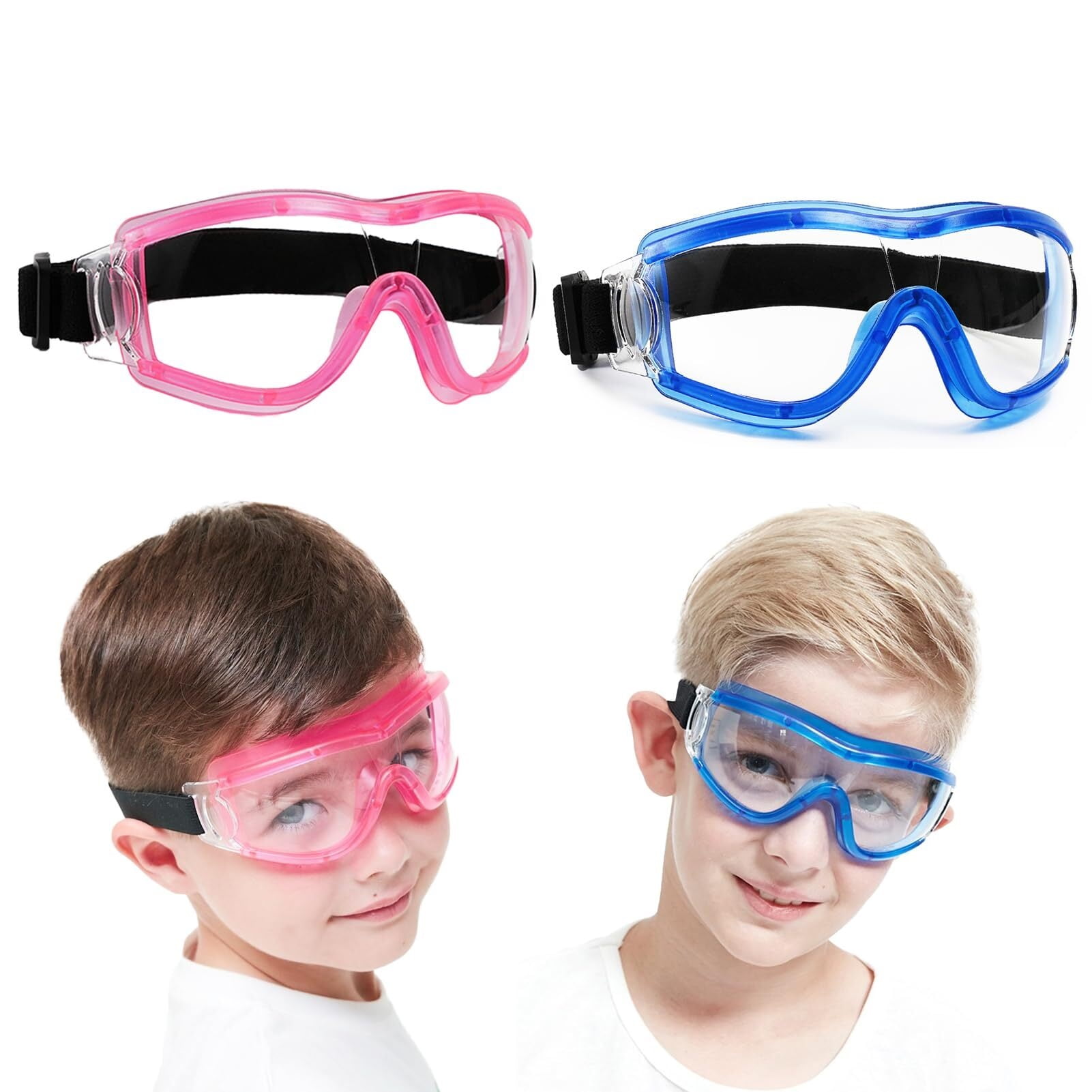 Kids Safety Goggles, Kids Lab Goggles Anti-fog BB Gun Protective ...