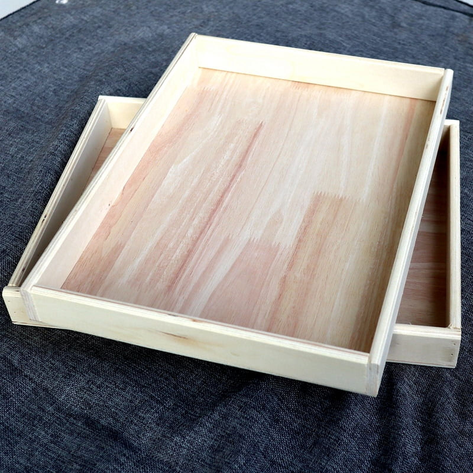 TABLZONE Portable Sand Tray Wooden Sandbox Beige for Indoor and Outdoor ...