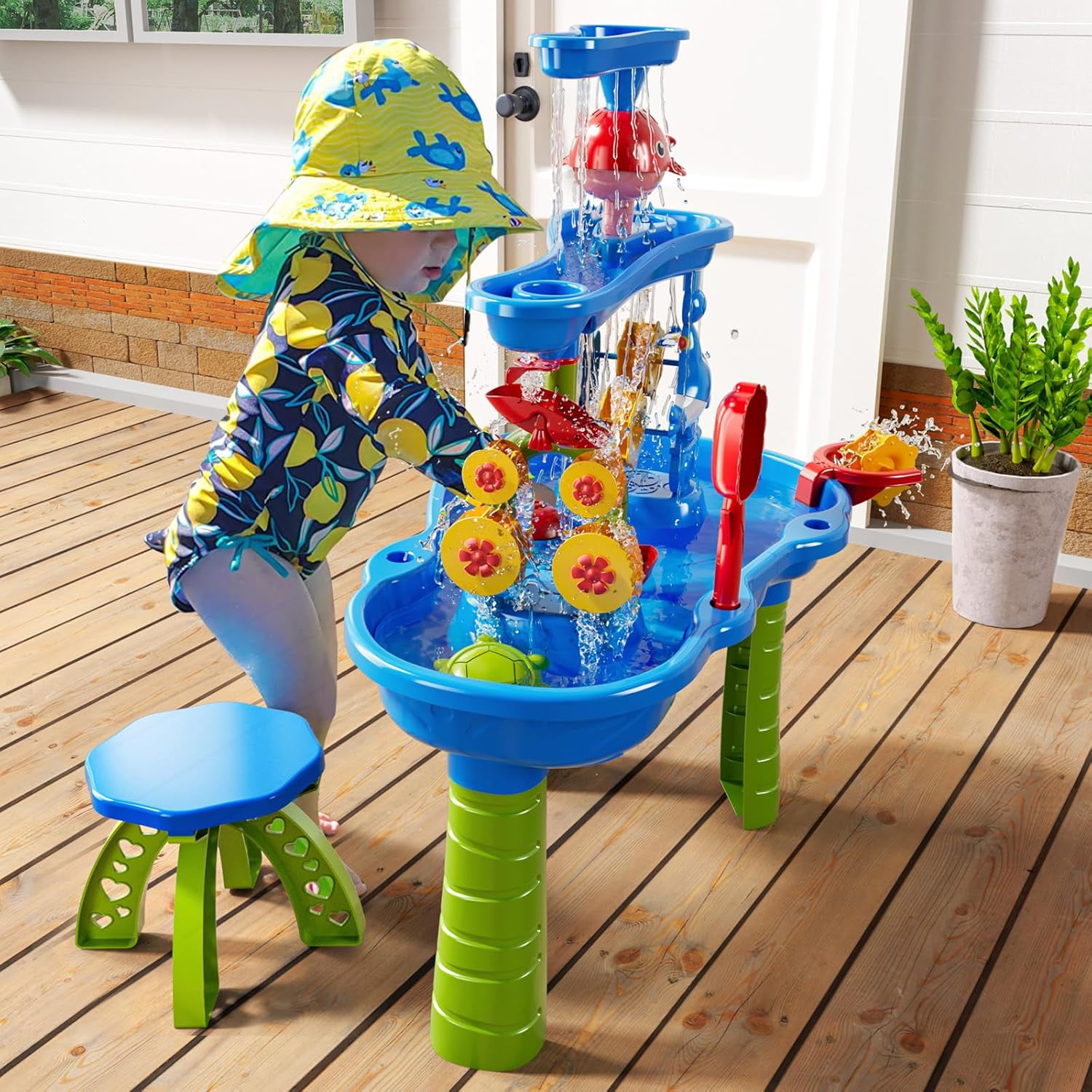 Kids Sand Water Table for Kids 3 4 5 6 7 8 Years Old - 3-Tier Summer ...