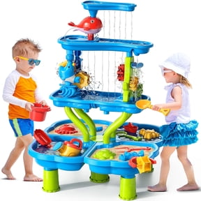 Kids Water and Sand Toys Collection with Water Towers for Outdoor Play