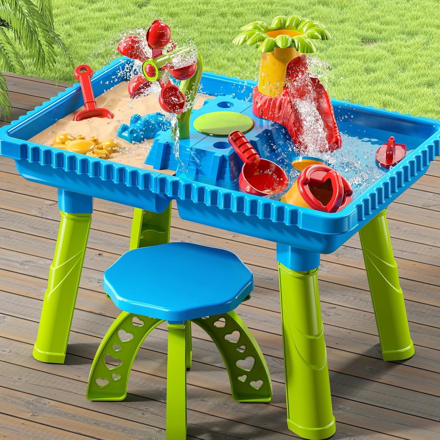 Kids Sand and Water Table Toys for Toddlers 3-8 Years Old, Sensory Play Table for Kids Age 3-5 ...