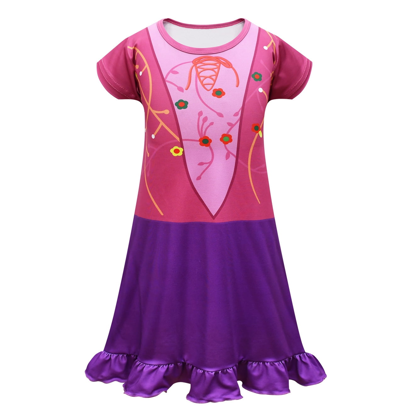 Kids Sanderson Nightie Nightwear Sleeping Shirt Ruffle Dress Cartoon ...