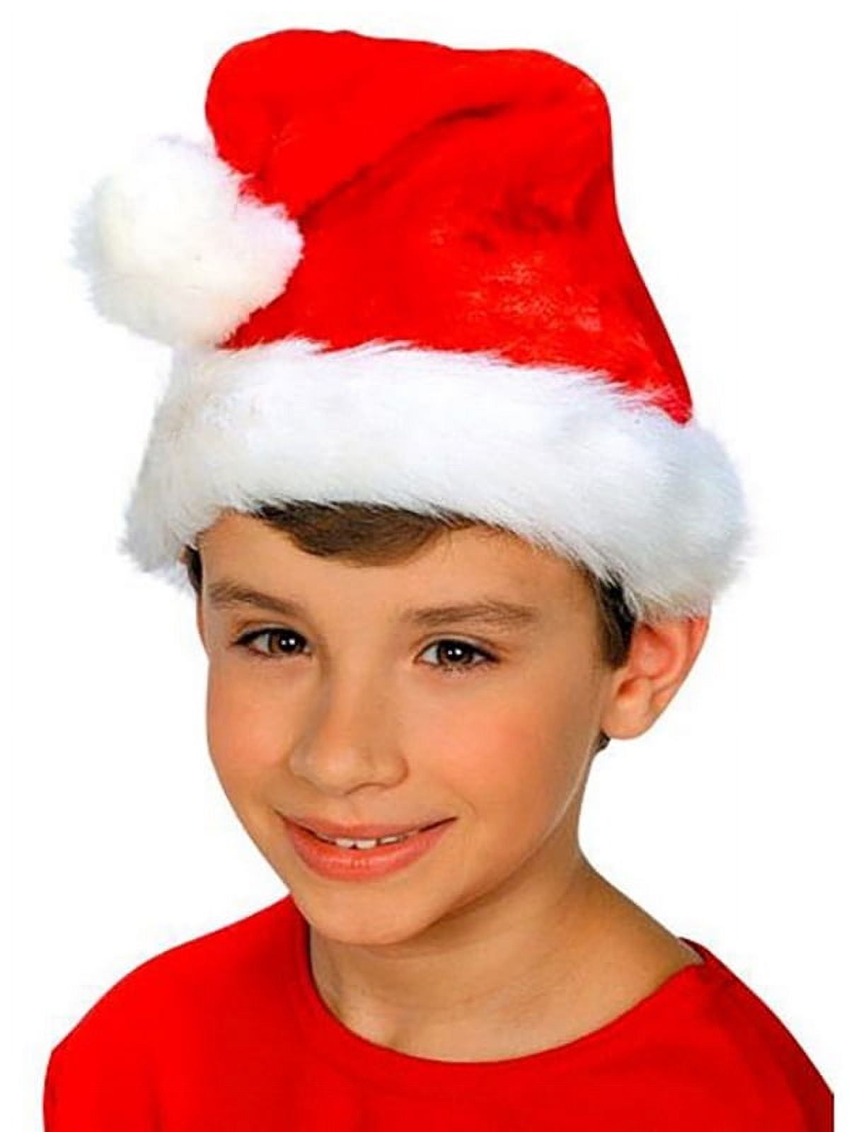 Kids' Plush Santa Hat - Fits Most Children's Size - Ideal for Christmas ...