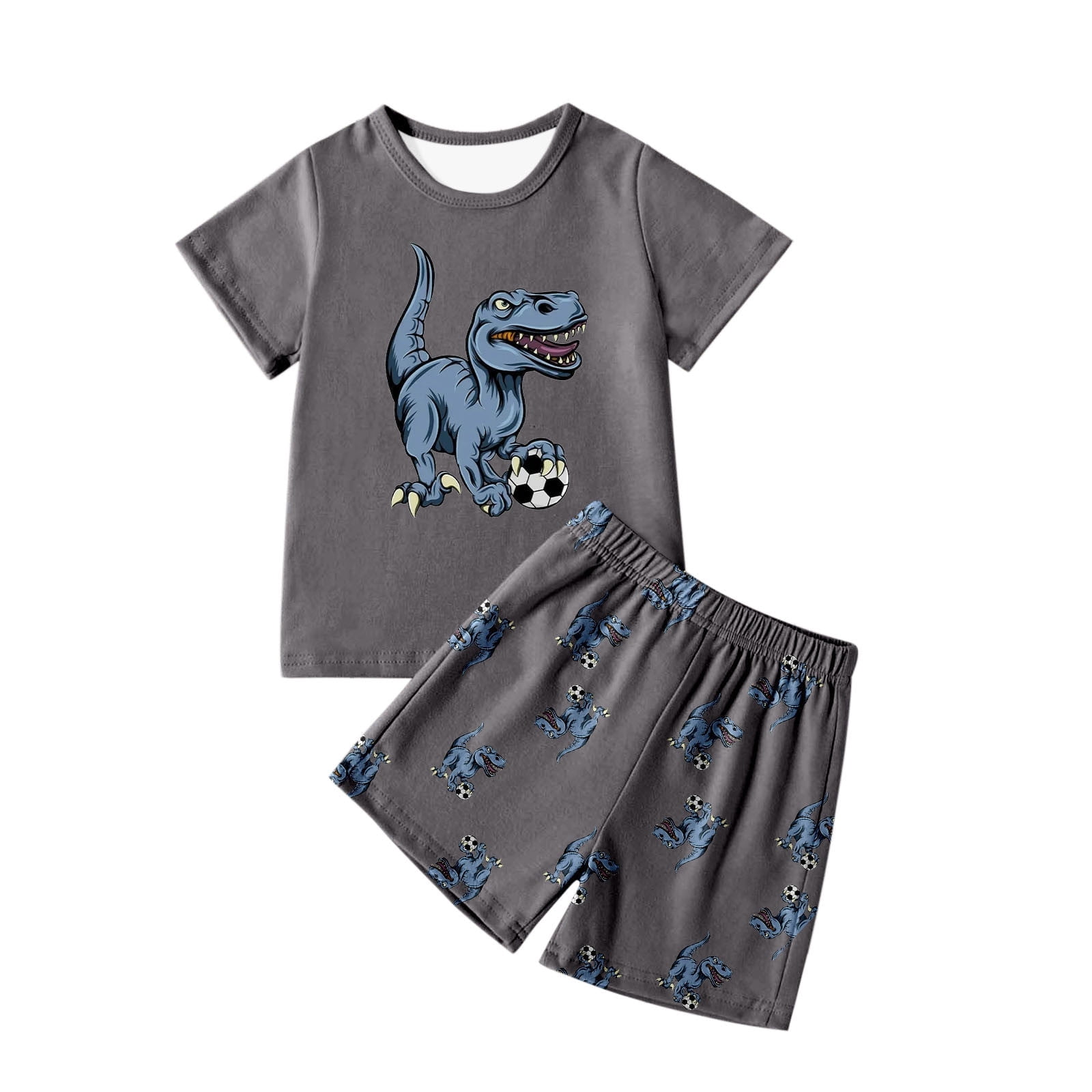Kids Satin Pajamas For Boys Animal Kids Button Down Pajamas Set Pjs ...