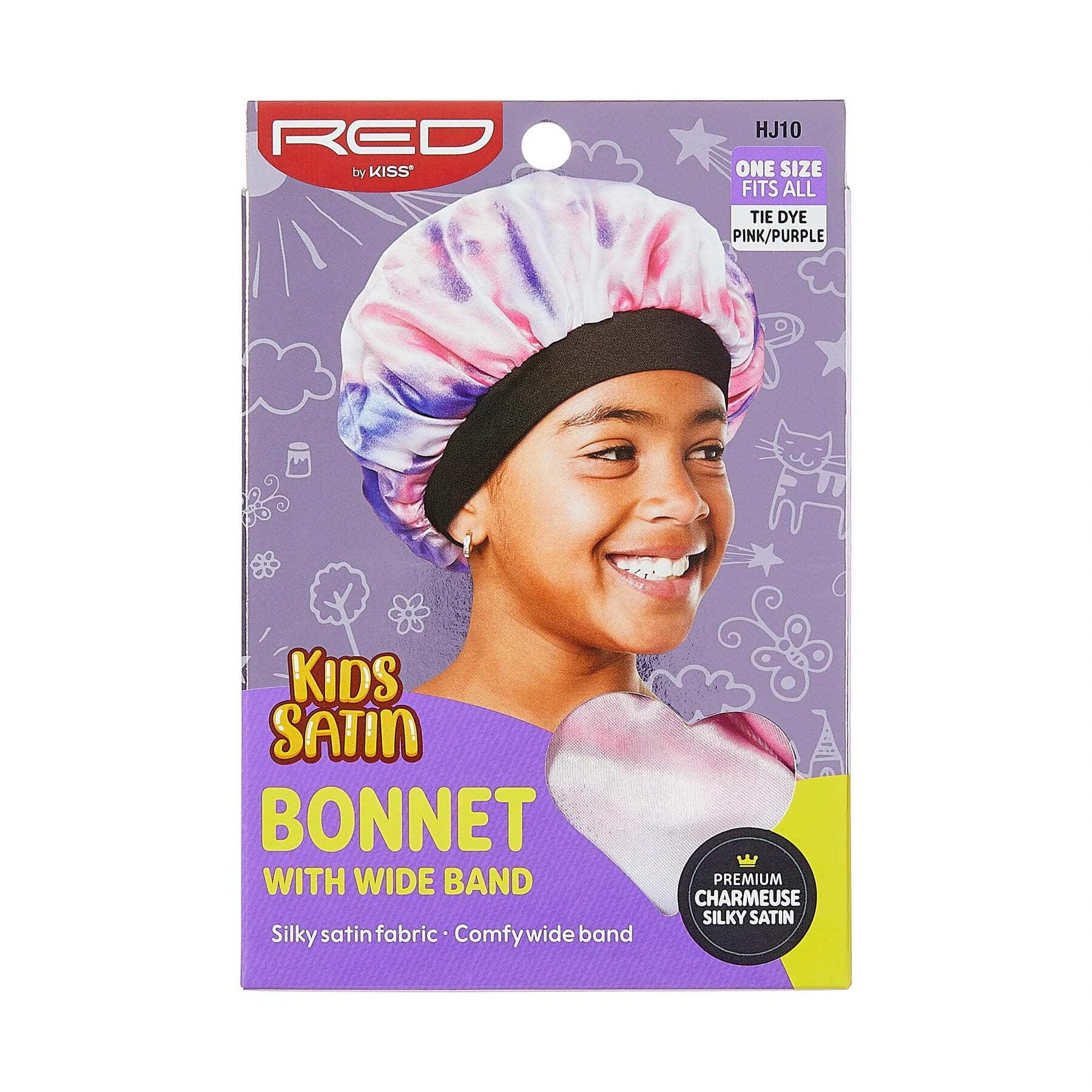 Kids Satin Wide Band Bonnet- Premium Silky Satin - Walmart.com