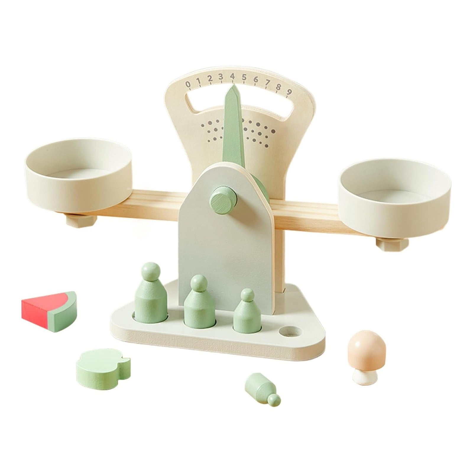 Kids Scale Wooden Pan Scale Educational Math Game Weight Scale ...