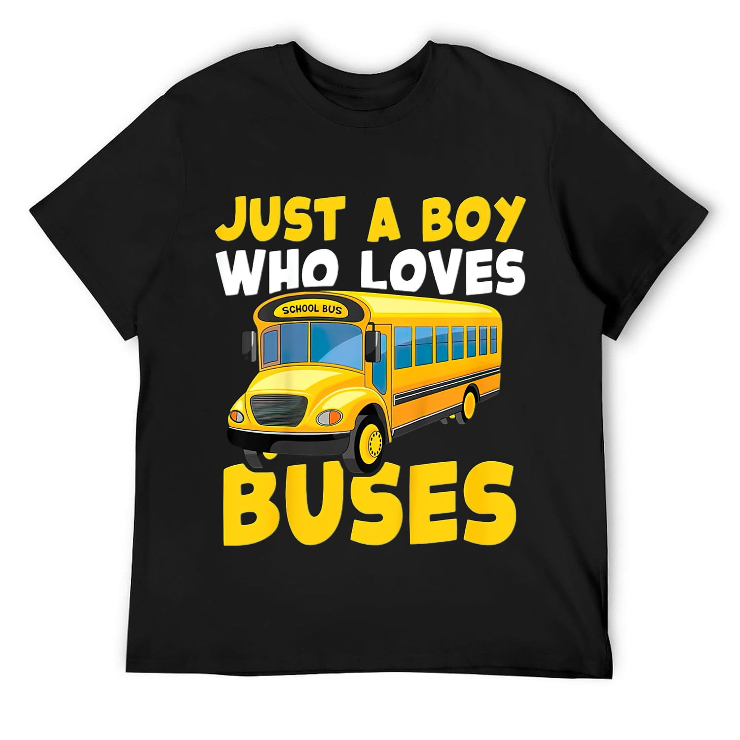 Kids School Bus Costume Just a Boy who loves Buses T-Shirt - Walmart.com