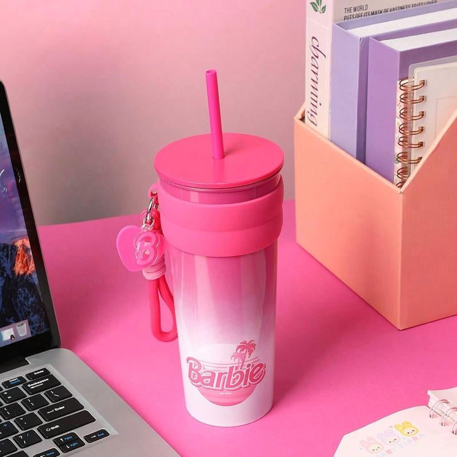 Kids' School-Friendly Pastel Colors Stainless Steel Straw Cup with ...