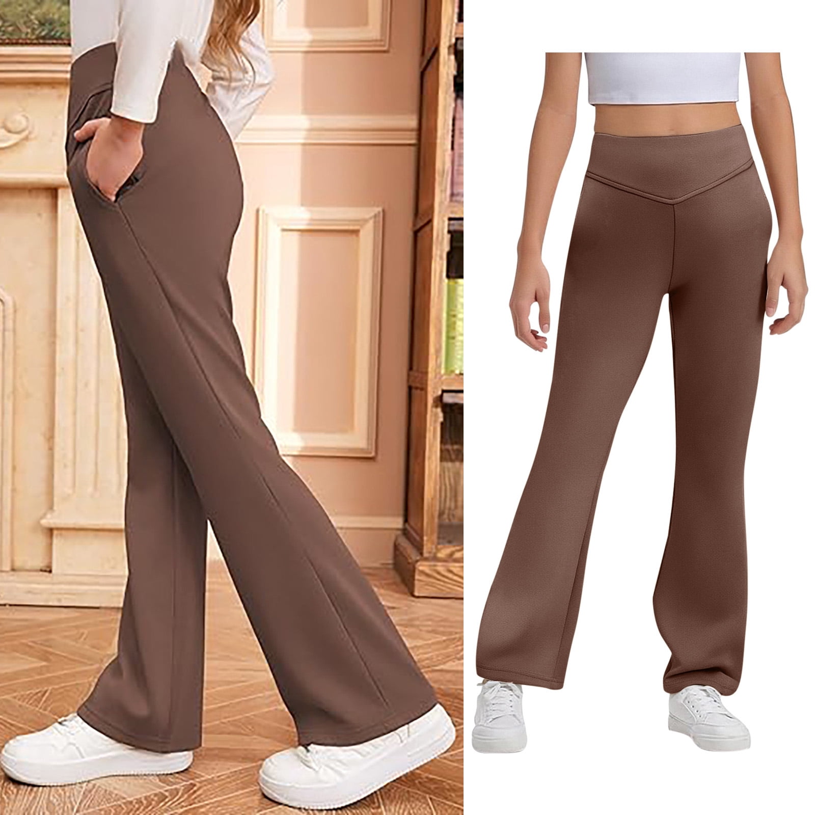 Kids School Uniform Pants For Girls Skinny Pants Stretch Pants With ...