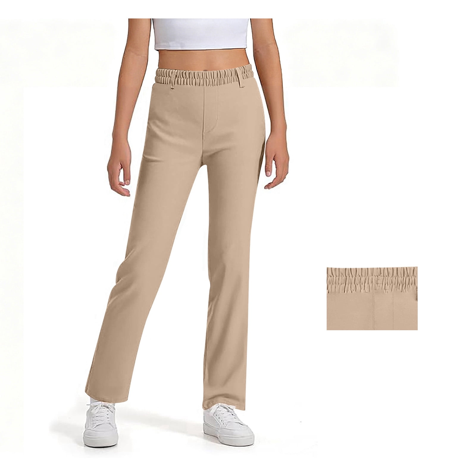 Kids School Uniform Pants for Girls Skinny Pants Stretch Pants with ...
