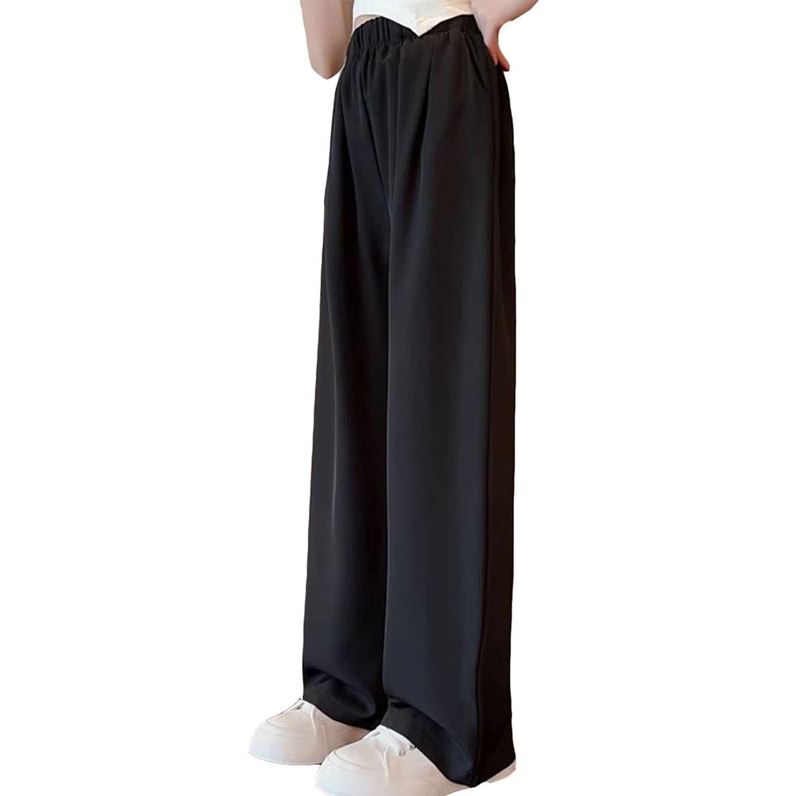 Kids School Uniforms Girls Dress Pants Adjustable Waist Straight Pants ...