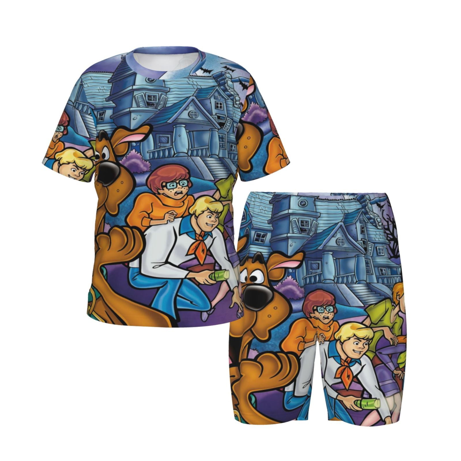 Kids Scooby Doo Pajama Set Kids Cartoon Tee Shirt And Short Set 2PCS ...