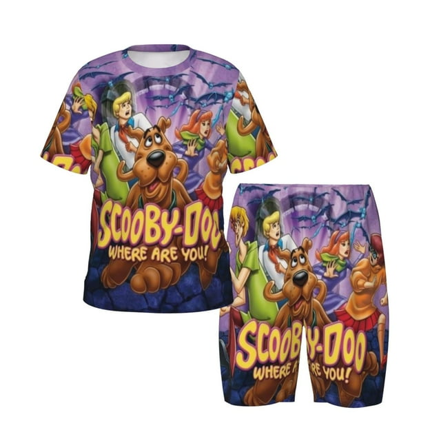 Kids Scooby Doo Pajama Set Kids Cartoon Tee Shirt And Short Set 2PCS ...