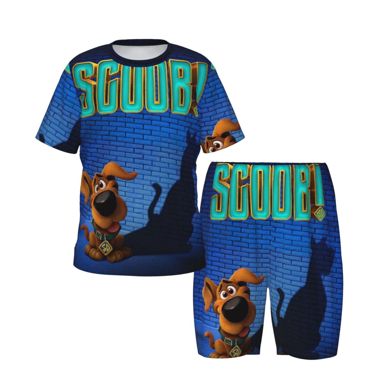 Kids Scooby Doo Pajama Set Kids Cartoon Tee Shirt And Short Set 2PCS ...
