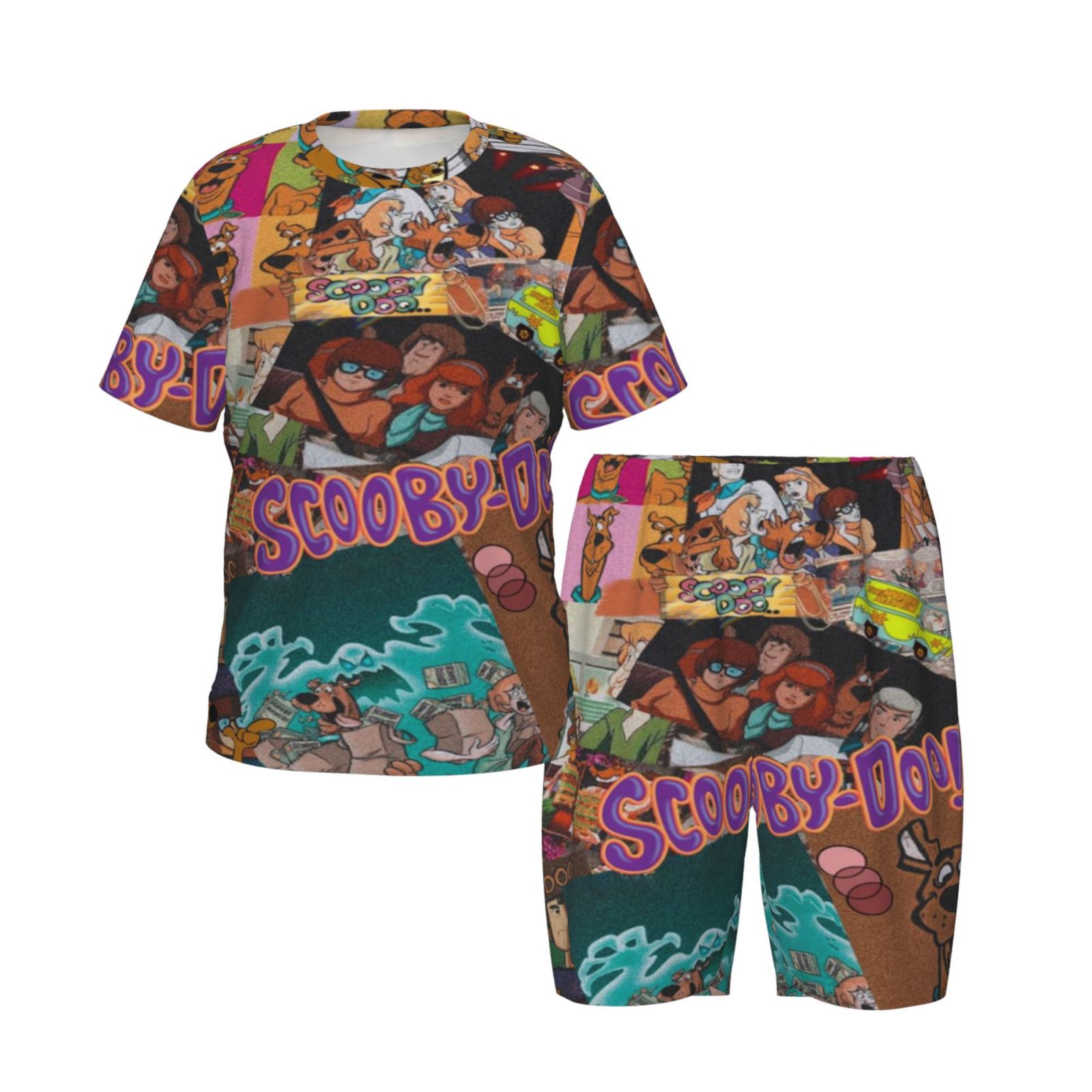Kids Scooby Doo Pajama Set Kids Cartoon Tee Shirt And Short Set 2PCS ...