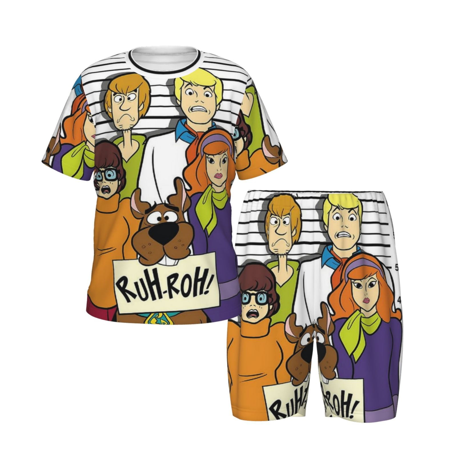 Kids Scooby Doo Pajama Set Kids Cartoon Tee Shirt And Short Set 2PCS ...