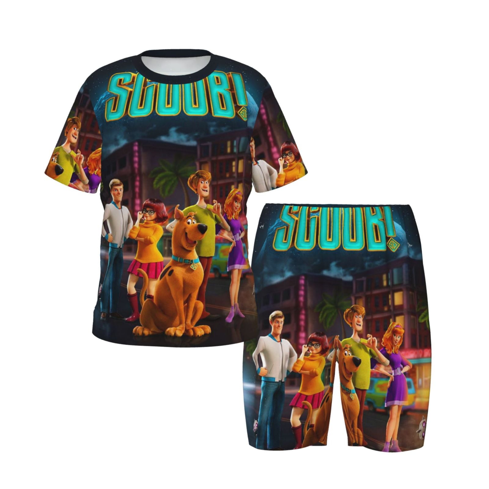Kids Scooby Doo Pajama Set Kids Cartoon Tee Shirt And Short Set 2PCS ...