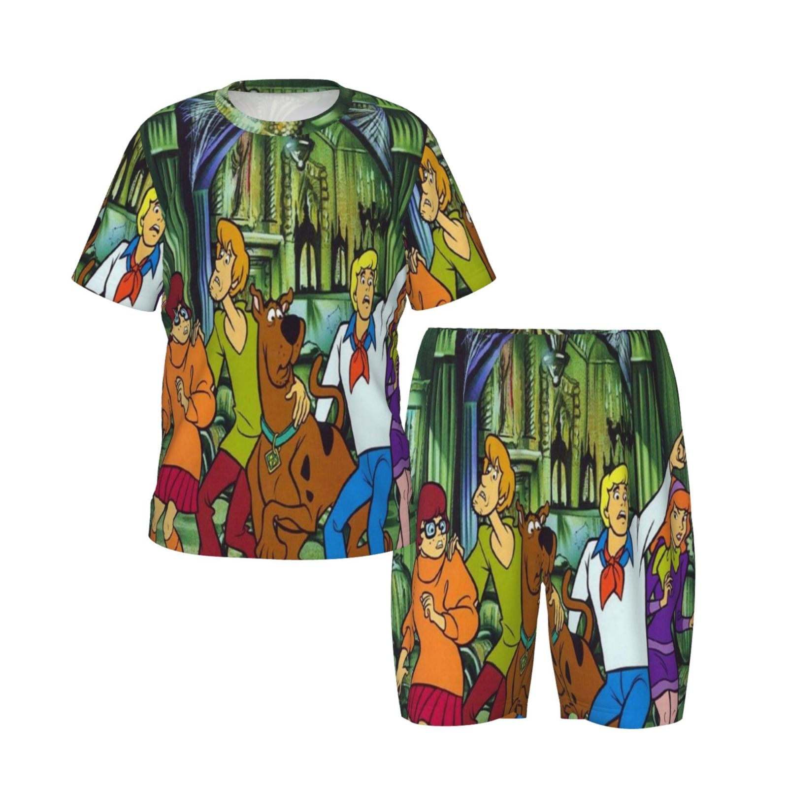 Kids Scooby Doo Pajama Set Kids Cartoon Tee Shirt And Short Set 2PCS ...