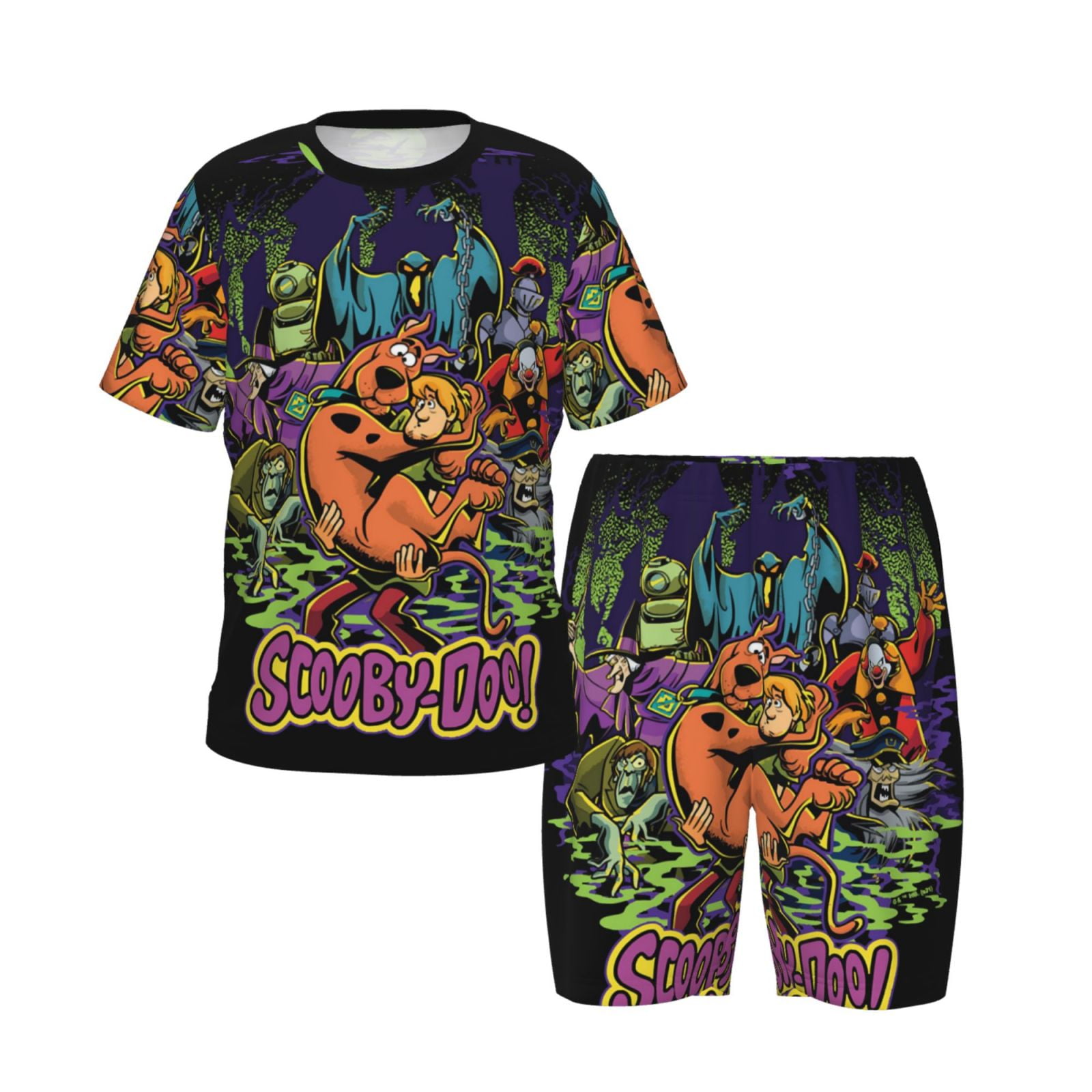 Kids Scooby Doo Pajama Set Kids Cartoon Tee Shirt And Short Set 2PCS ...