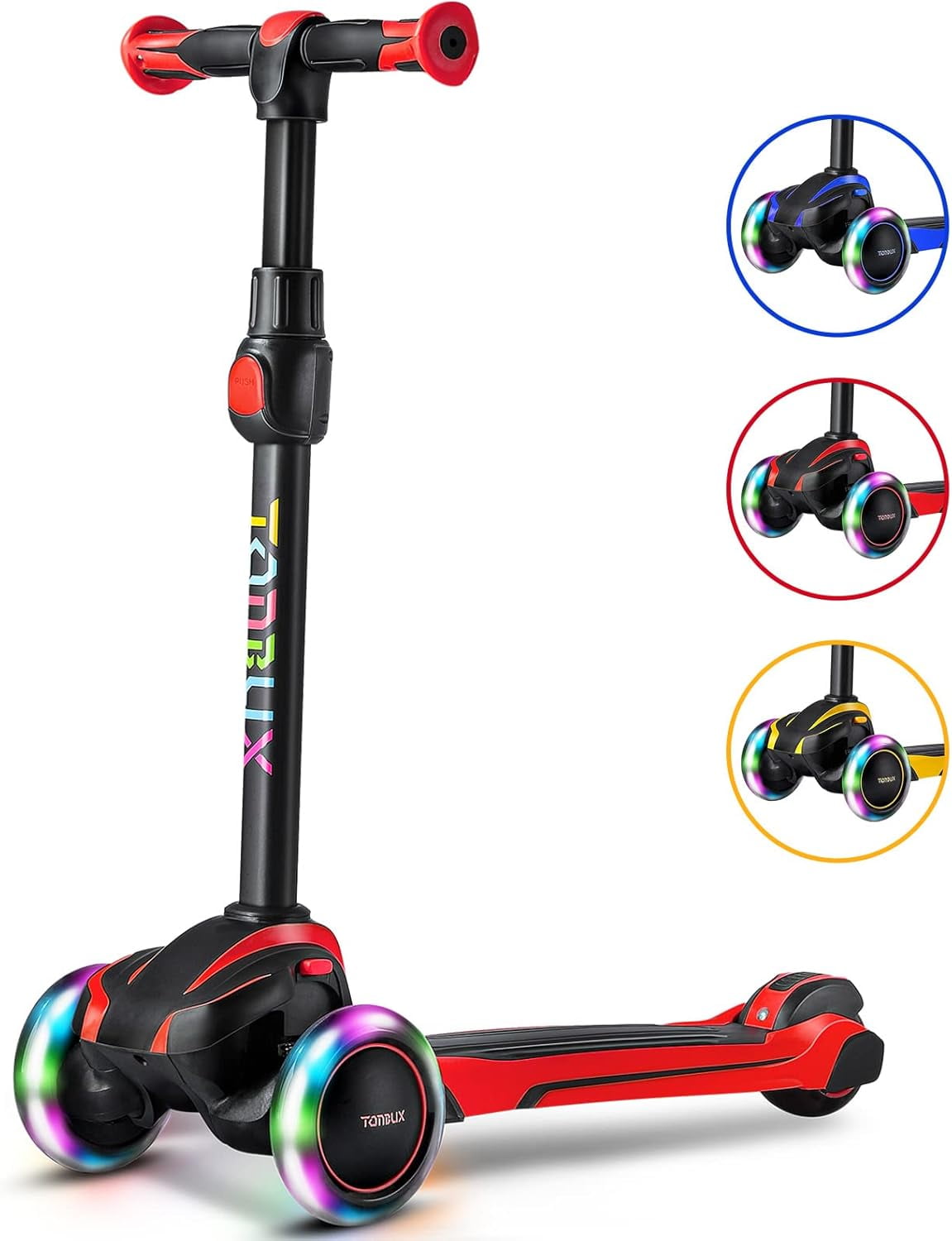 Kids Scooter for Age 3-12, Toddler Scooter with 4 Adjustable Heights ...