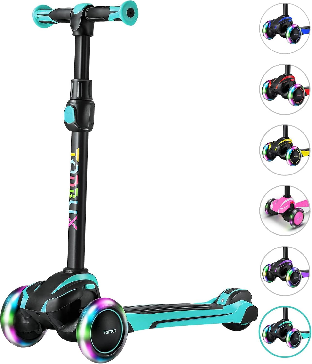 Kids Scooter for Age 3-12, Toddler Scooter with 4 Adjustable Heights ...