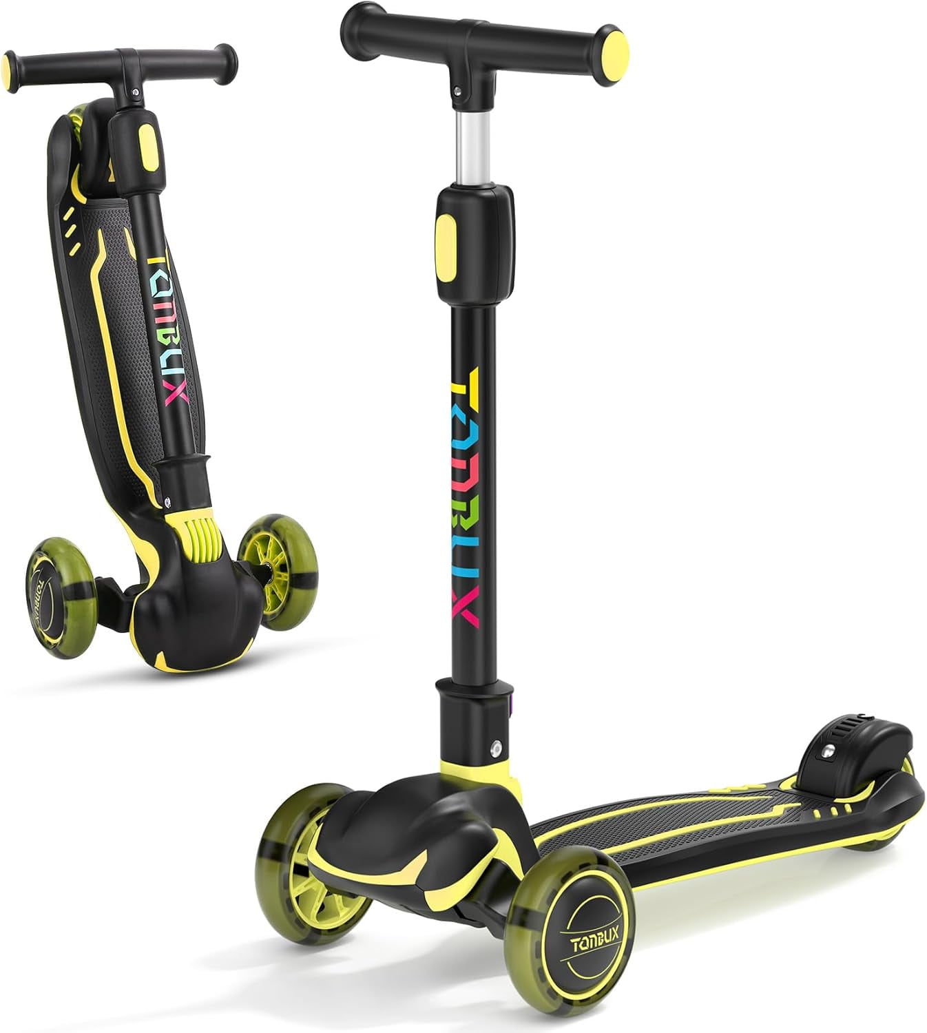 Kids Scooter, Light Up 3 Wheel Kick Scooters for Kids 3-5, Folding ...