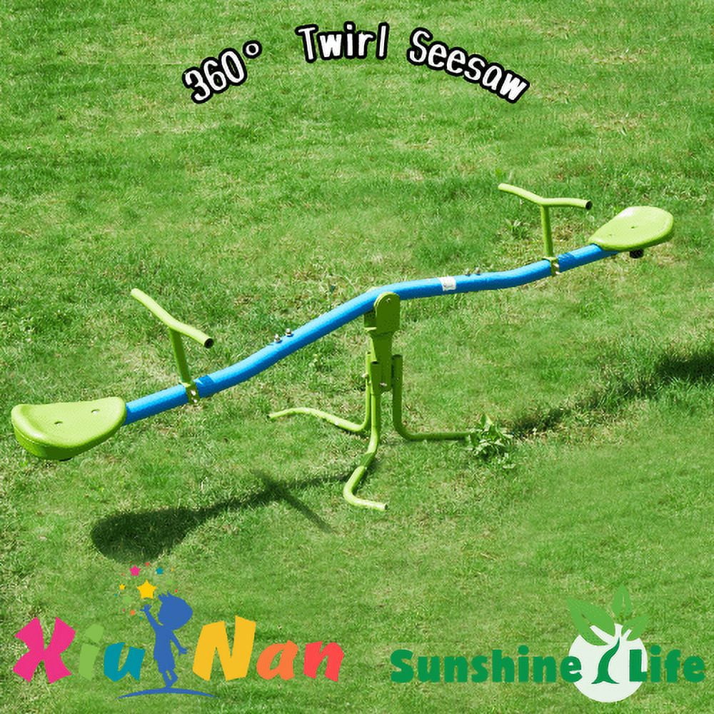 Kids Seesaw Swivel Teeter, 360 Degree Kids Spinning Seesaw, Rotating ...