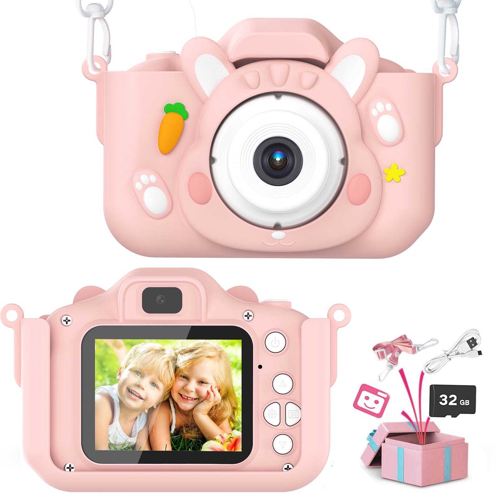 Kids Selfie Camera,Kids Camera Toys for 3-10 Year Old Girls Boys,20MP ...