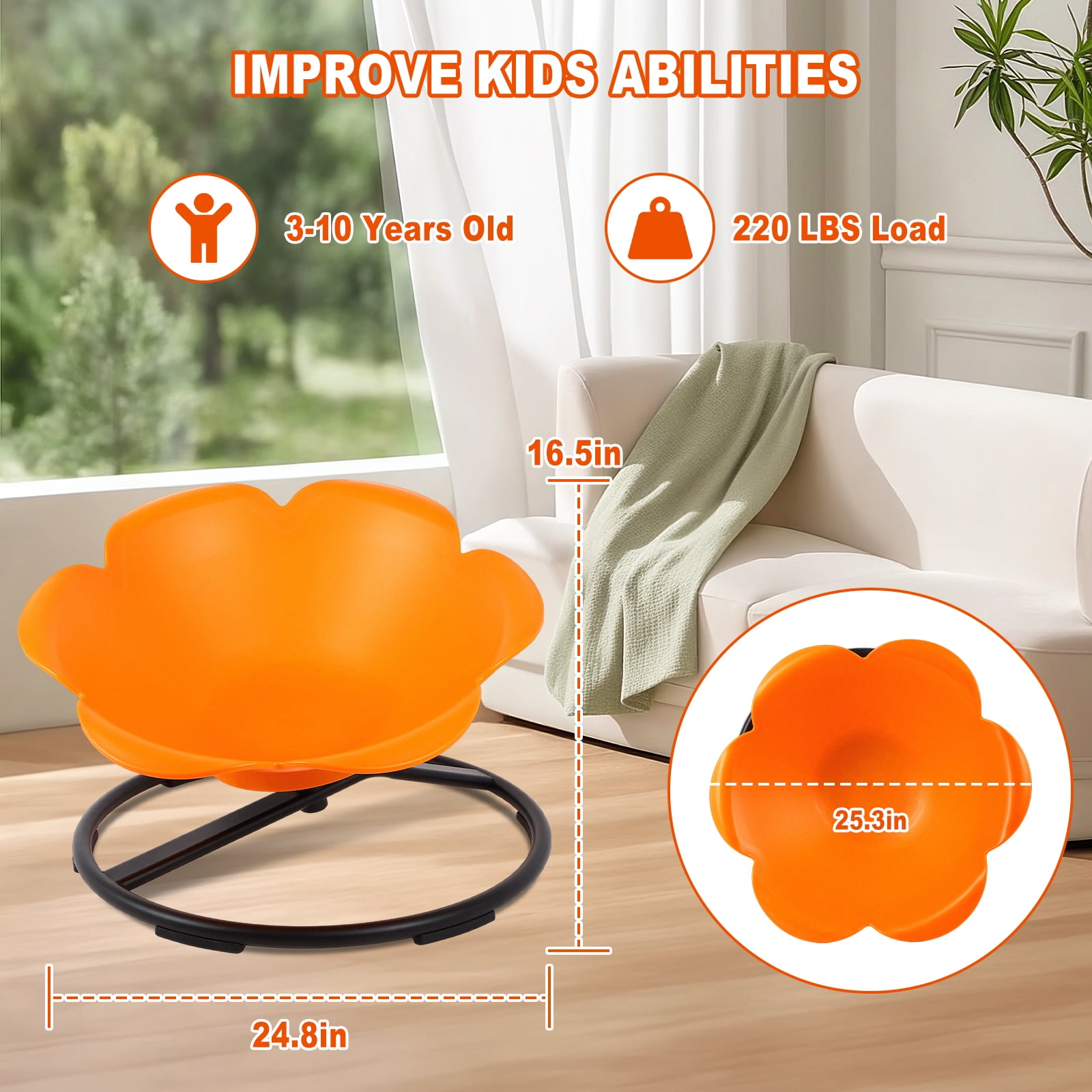 Kids Sensory Chair, Spinning Chair for Autistic Kids, 360° Sit and Spin ...