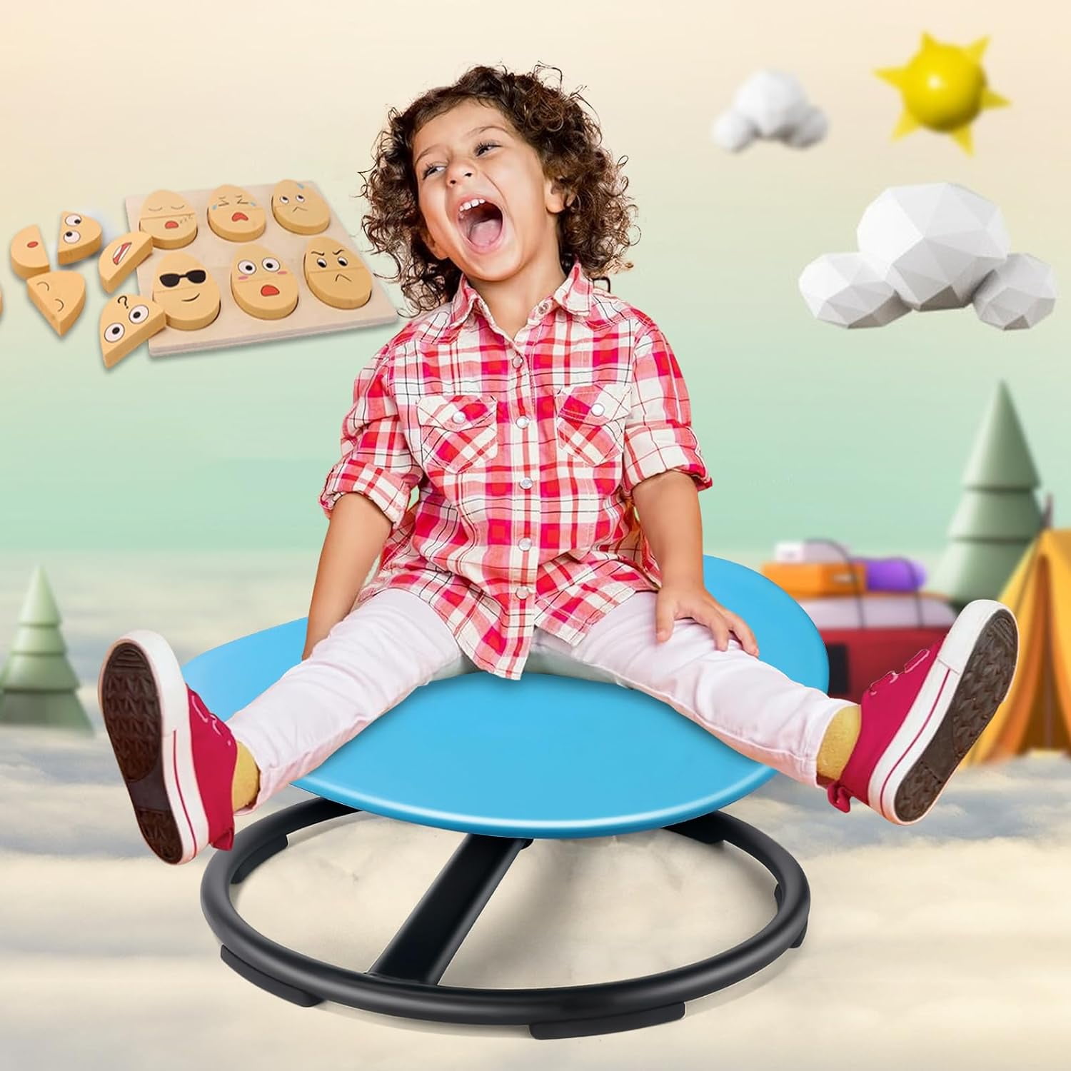 Kids Sensory Swivel Chair, Autism Sensory Chair, Spinning Chair for ...