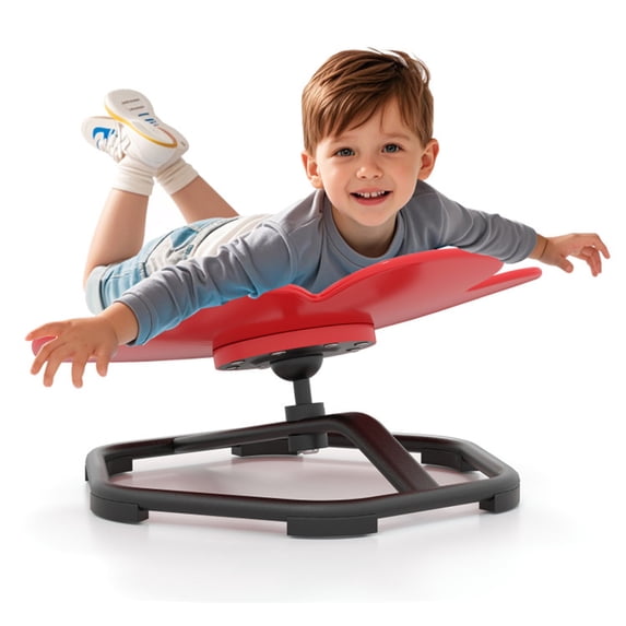 Kids Sensory Swivel Chair (Red) – 360 ° Smooth Spinning for Balance ...