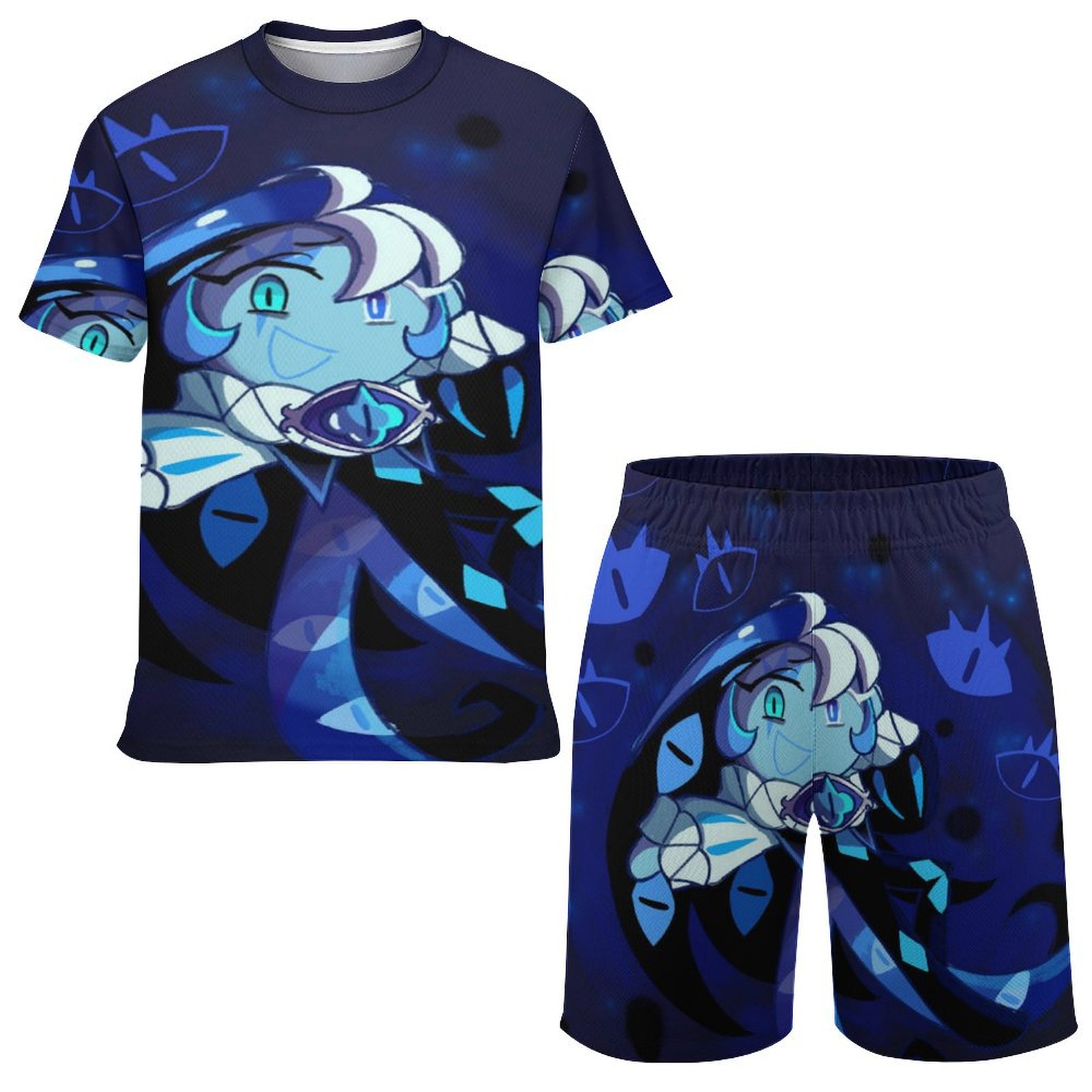 Kids Shadow Milk Cookie Shirts And Short Set Short Sleeve Tracksuits ...