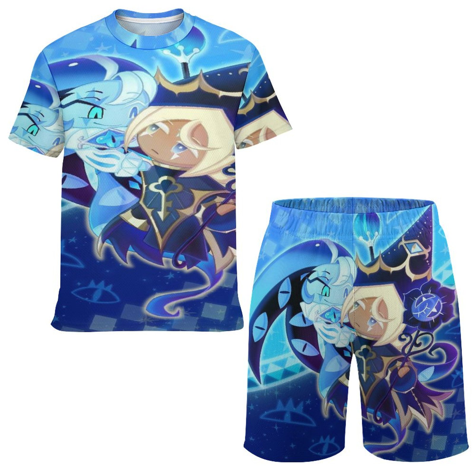 Kids Shadow Milk Cookie Shirts And Short Set Short Sleeve Tracksuits ...