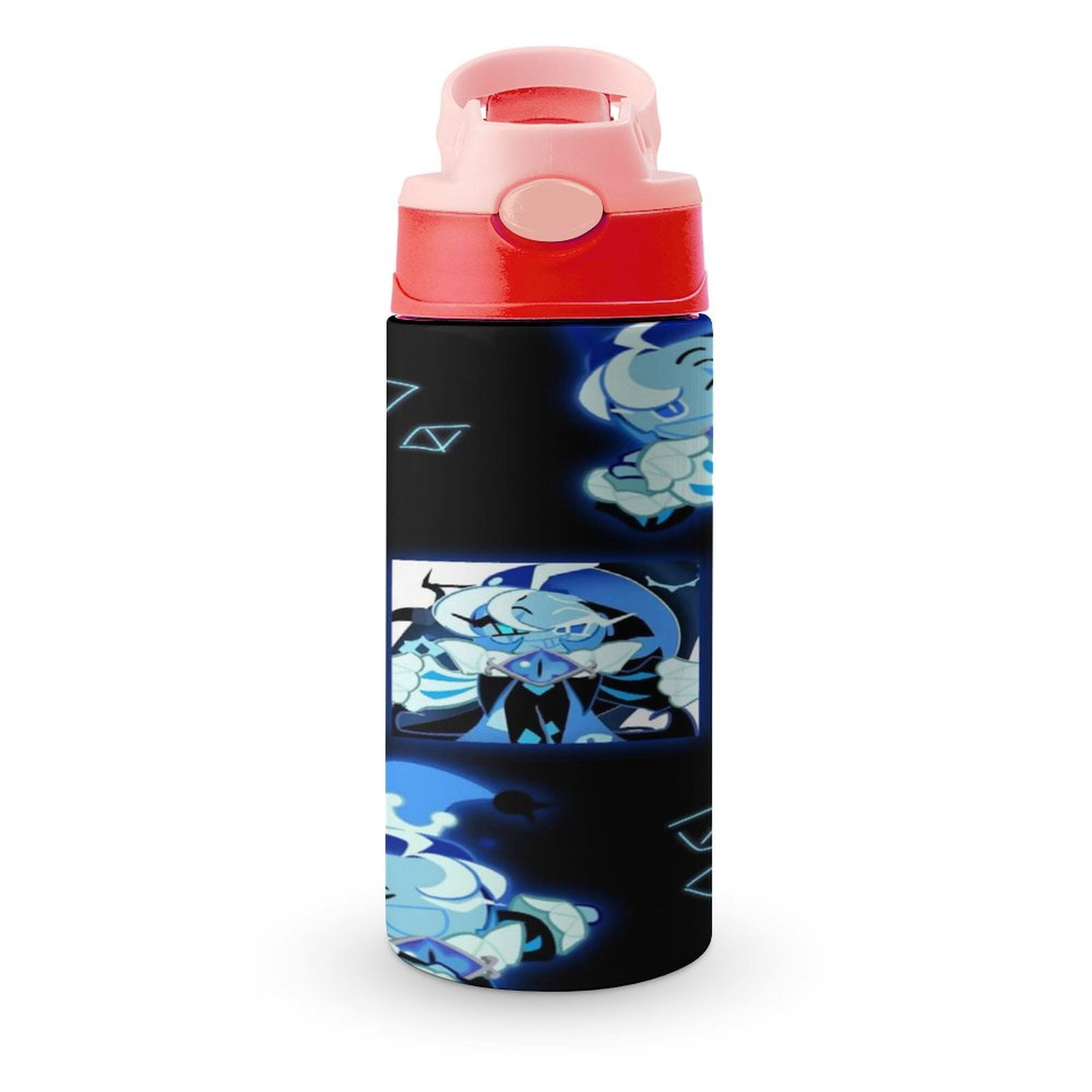 Kids Shadow Milk Cookie Water Bottle with Straw Lid Vacuum Insulated ...