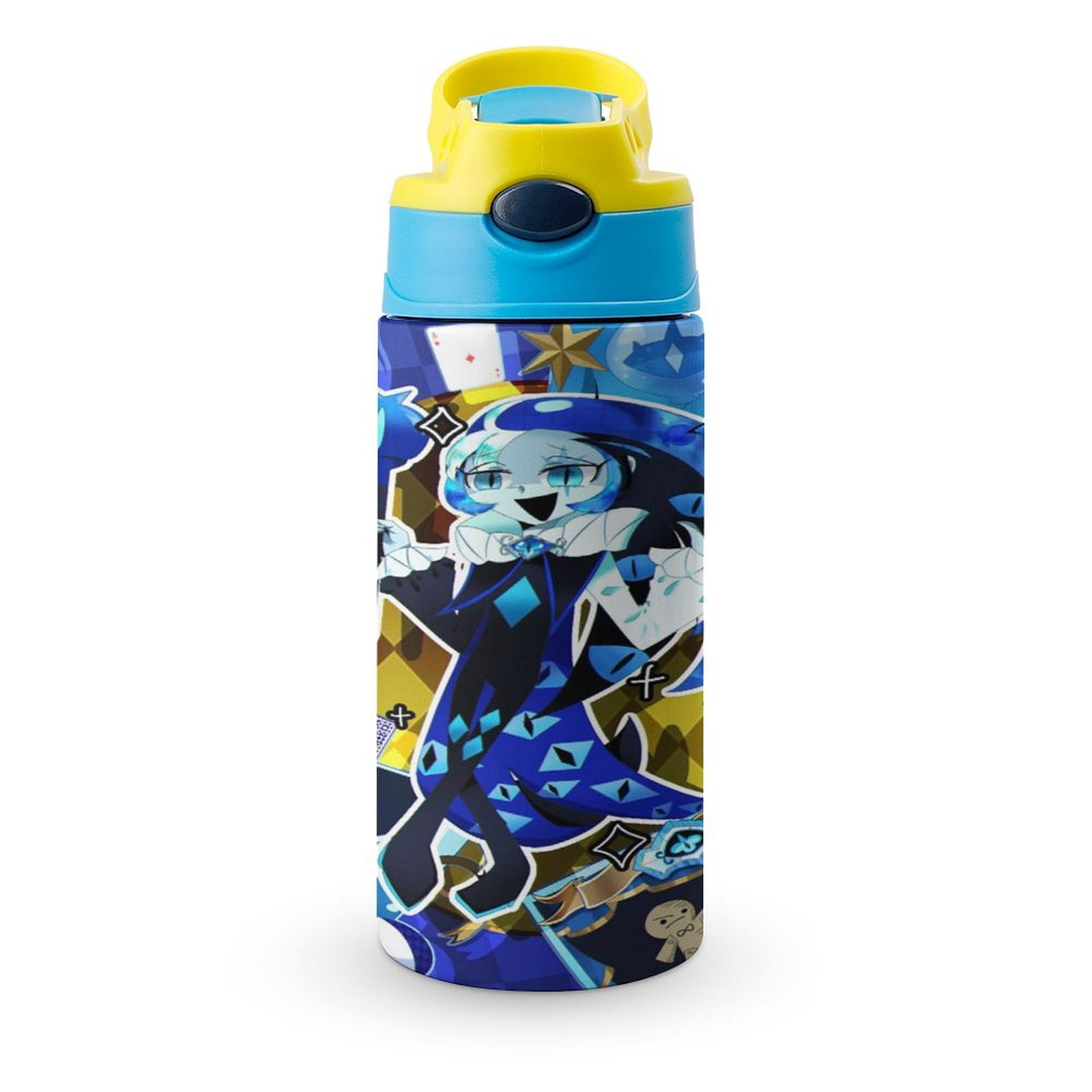 Kids Shadow Milk Cookie Water Bottle with Straw Lid Vacuum Insulated ...