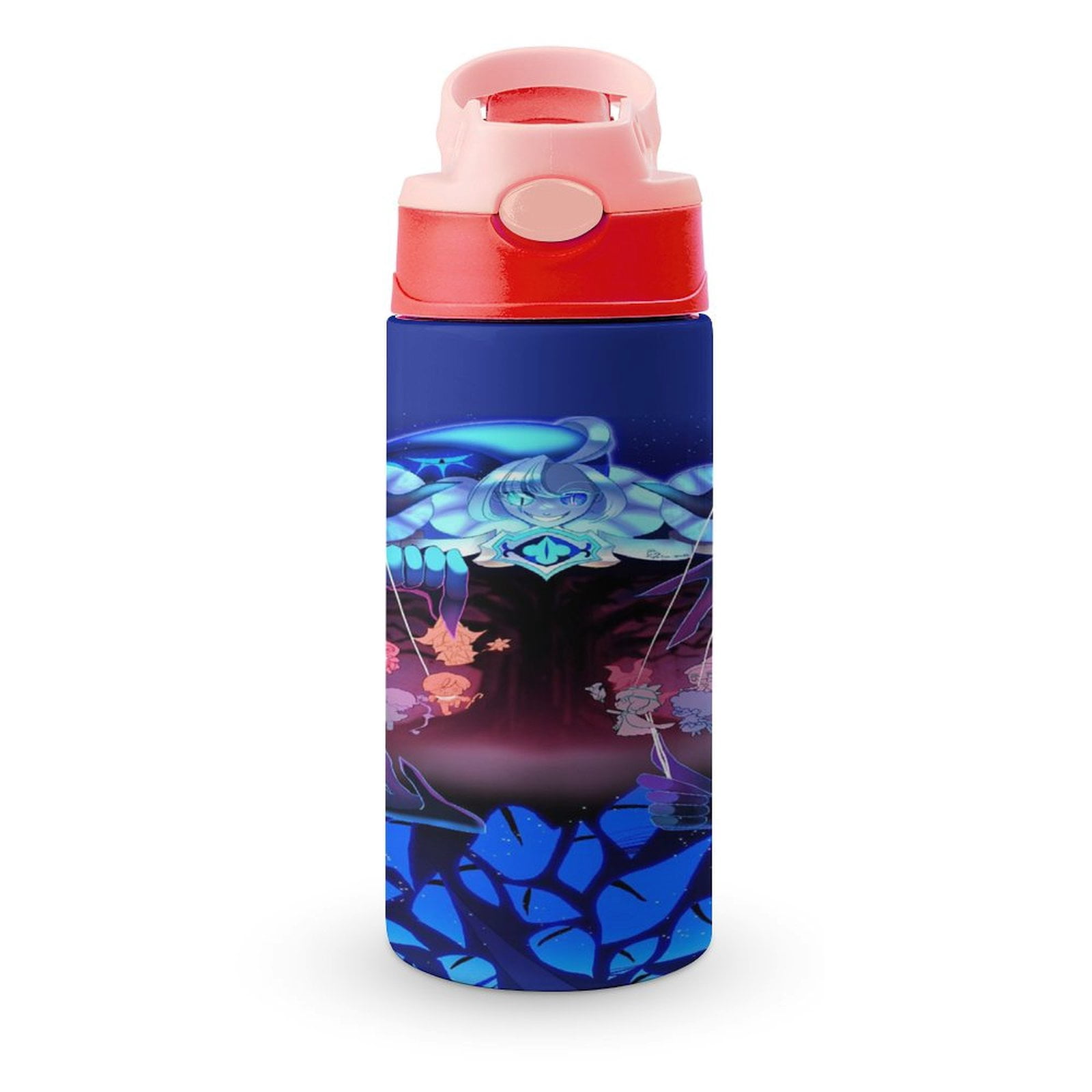 Kids Shadow Milk Cookie Water Bottle with Straw Lid Vacuum Insulated ...