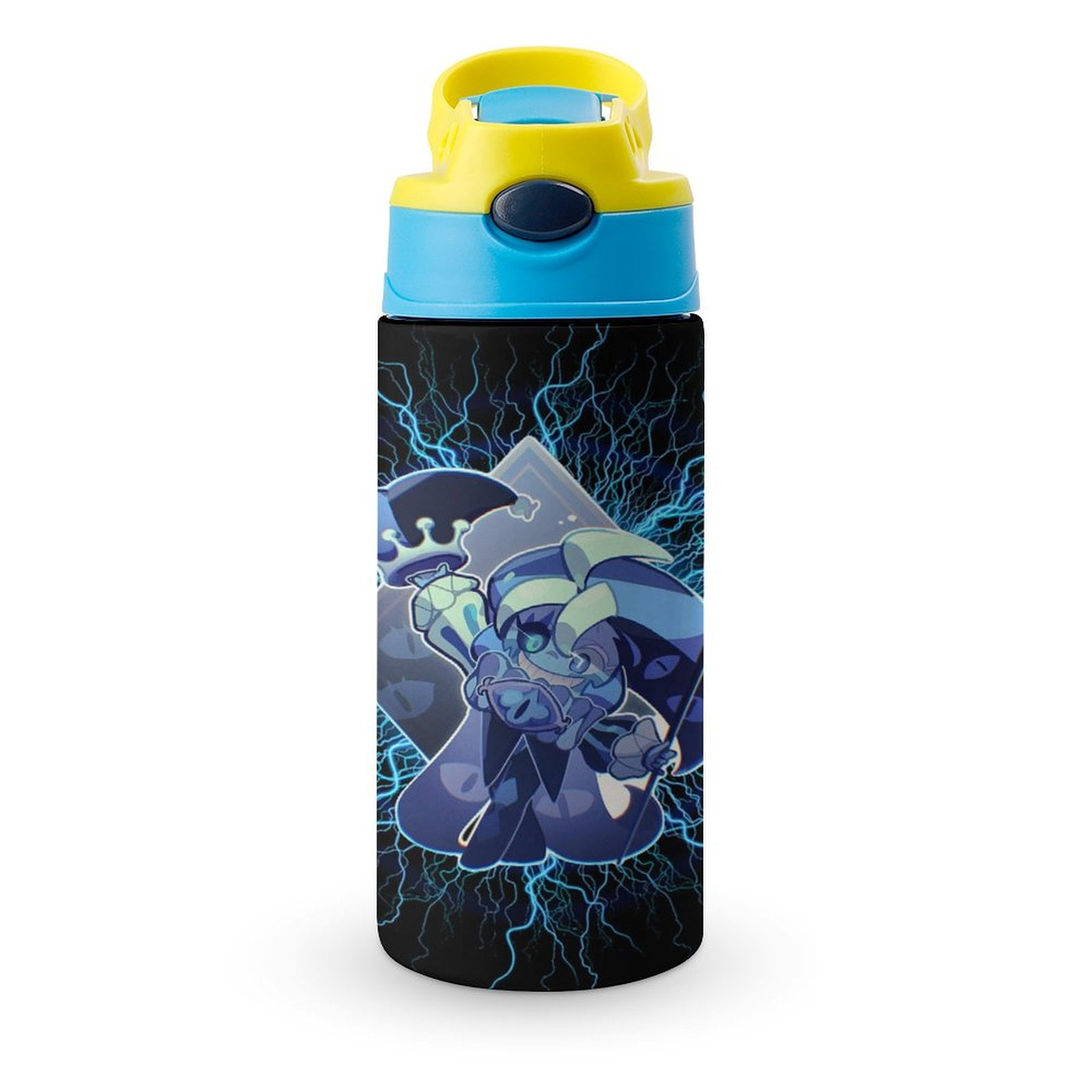 Kids Shadow Milk Cookie Water Bottle with Straw Lid Vacuum Insulated ...