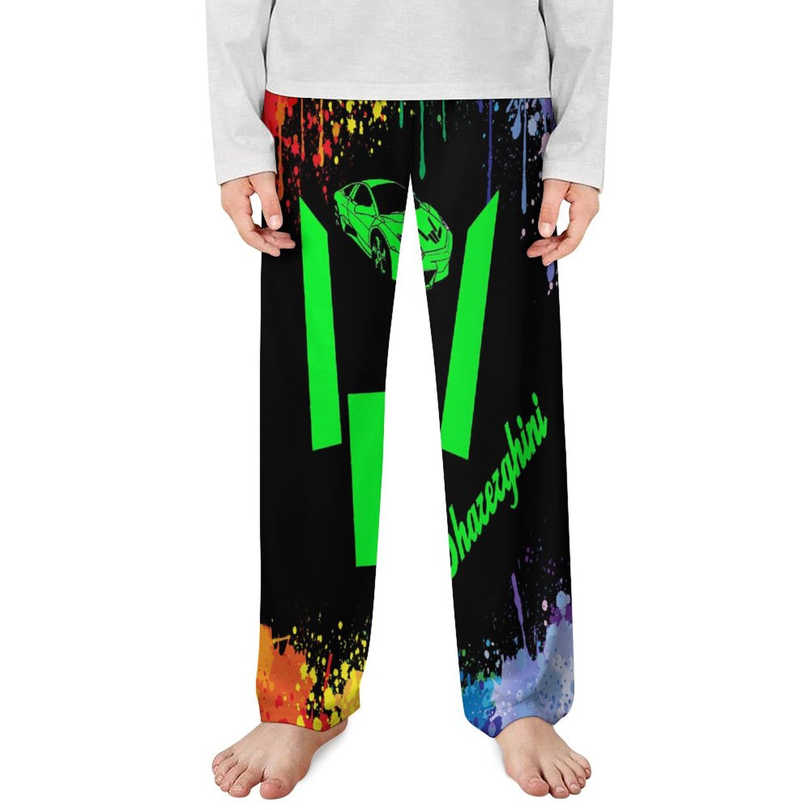 Kids Share The Lo-ve Pajama Pants Cartoon Long Pj Pants Cute Elastic ...