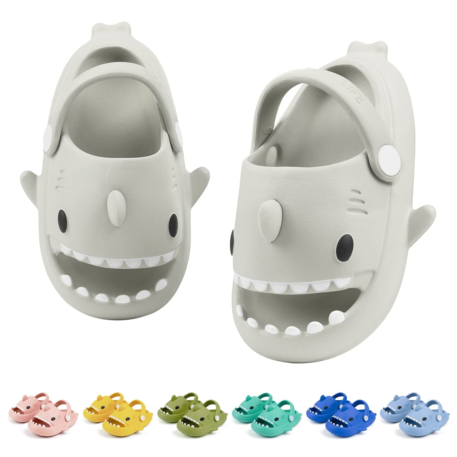 Kids Shark Cloud Slides Toddler Boys Girls Shower Slippers Boys Girls ...