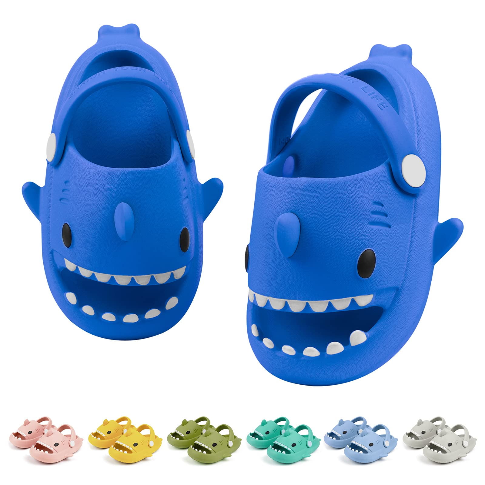 Kids Shark Cloud Slides Toddler Boys Girls Shower Slippers Boys Girls ...