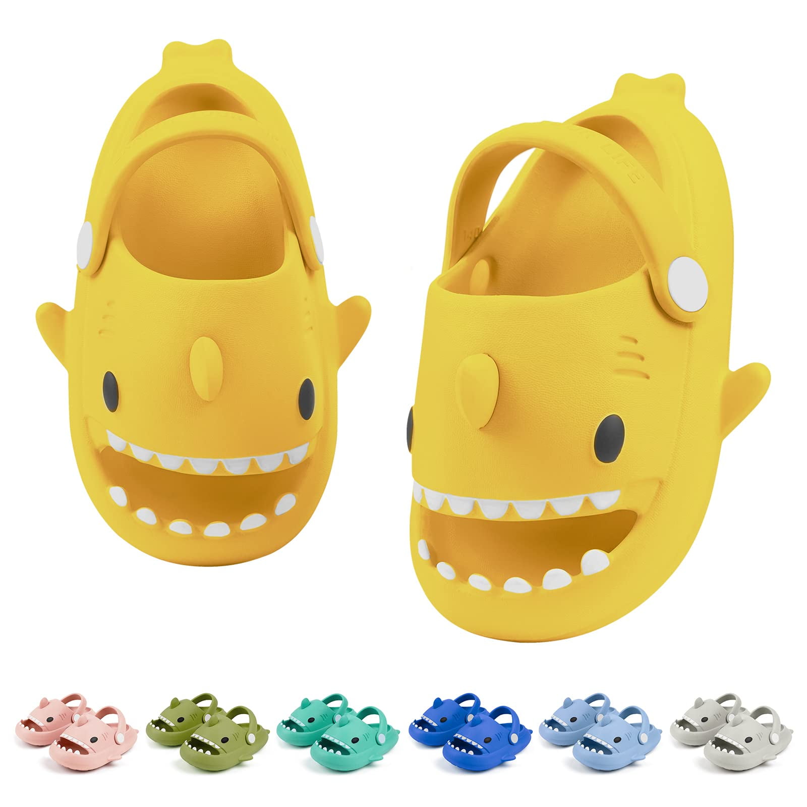 Kids Shark Cloud Slides Toddler Boys Girls Shower Slippers Boys Girls ...