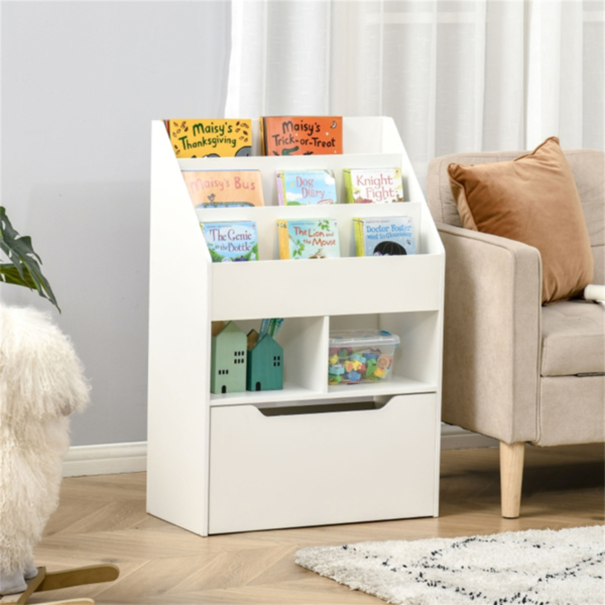 Kids Shelf Book/Storage Cabinet-White - Walmart.com